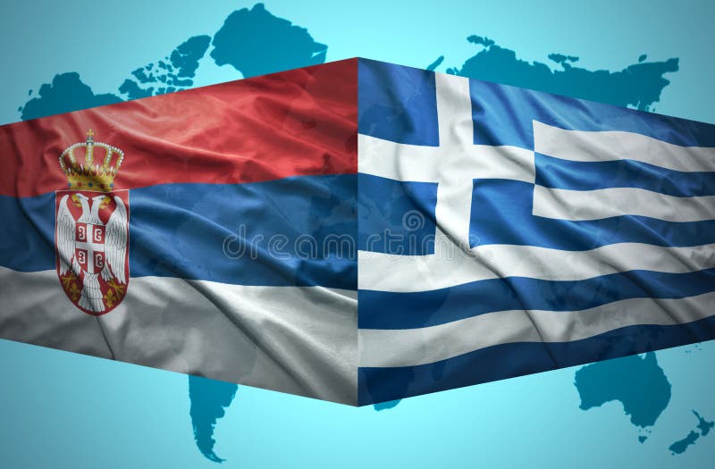 Waving Serbian and Croatian Flags Stock Image - Image of freedom ...
