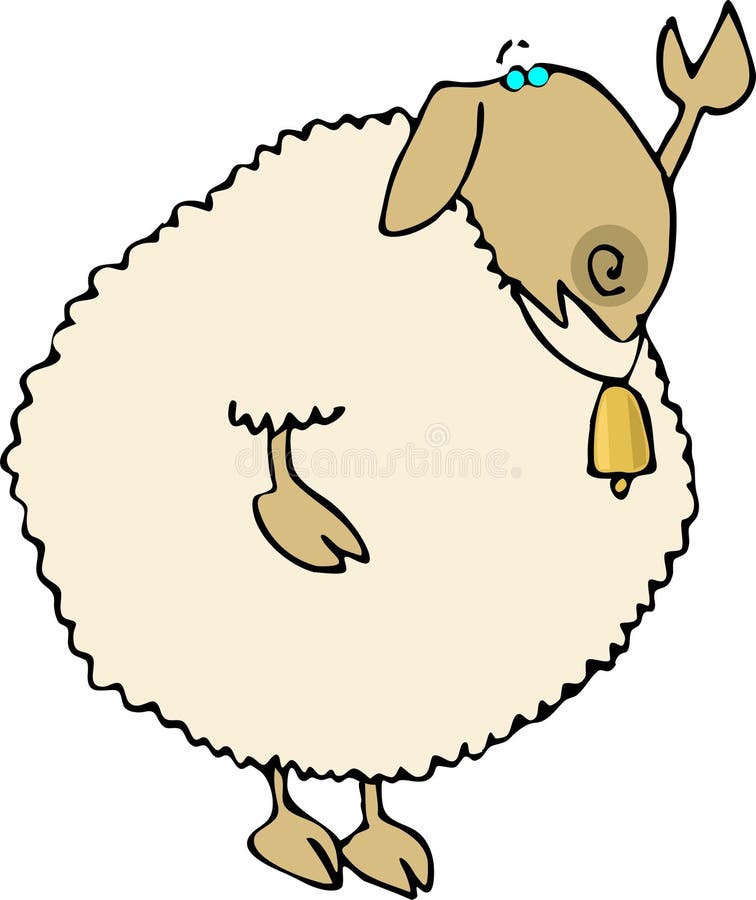 Sheep waving and pointing stock vector. Illustration of livestock ...