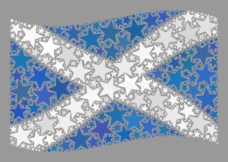 Waving Star Scotland Flag - Mosaic with Stars Stock Vector ...