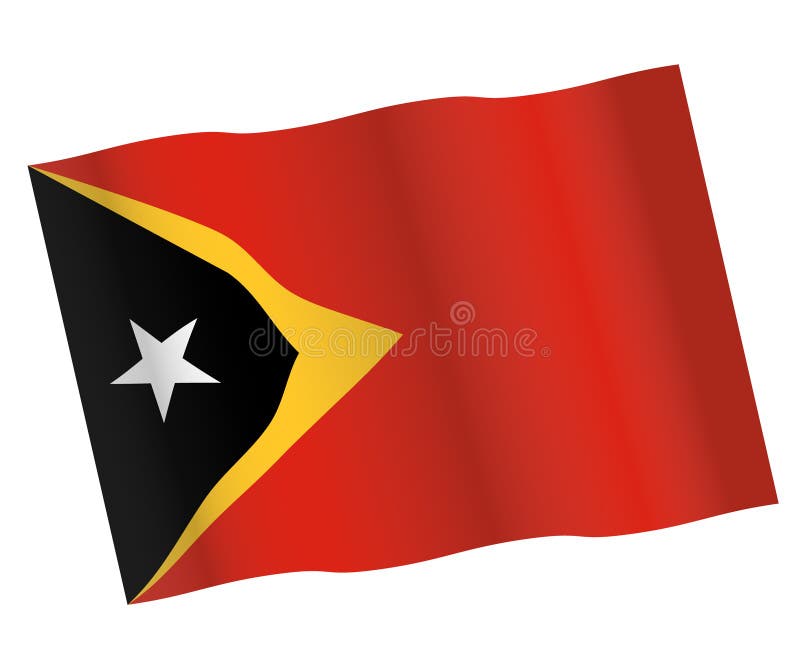 Waving Timor Leste Flag Vector Icon Stock Vector - Illustration of ...