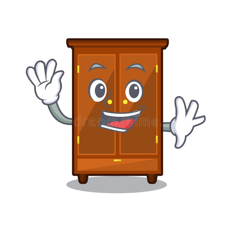 Waving Wardrobe in the a Character Shape Stock Vector - Illustration of ...