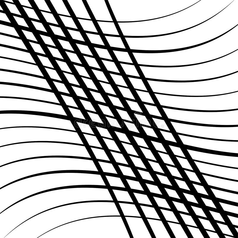 Waving, Wavy Lines Pattern. Billowy, Undulating Tangle Lines Grid,mesh ...