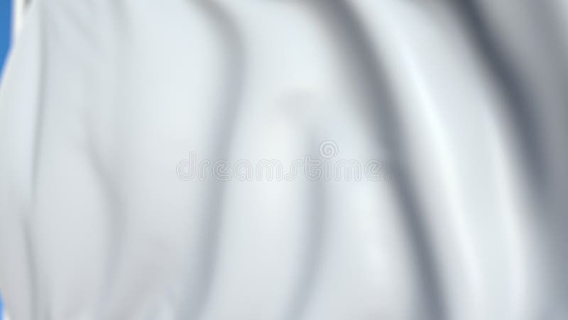 Waving White Flag, Close-up. Loopable 3D Animation Stock Footage ...