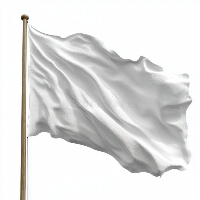 Waving White Flag Over Sky for International Day of Peace, Vector ...