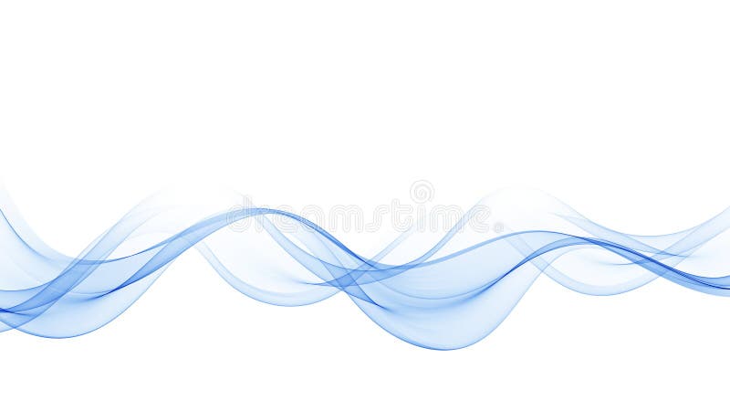 Wavy Abstract Blue Color Design Element. Wave Blue Background. Stock ...