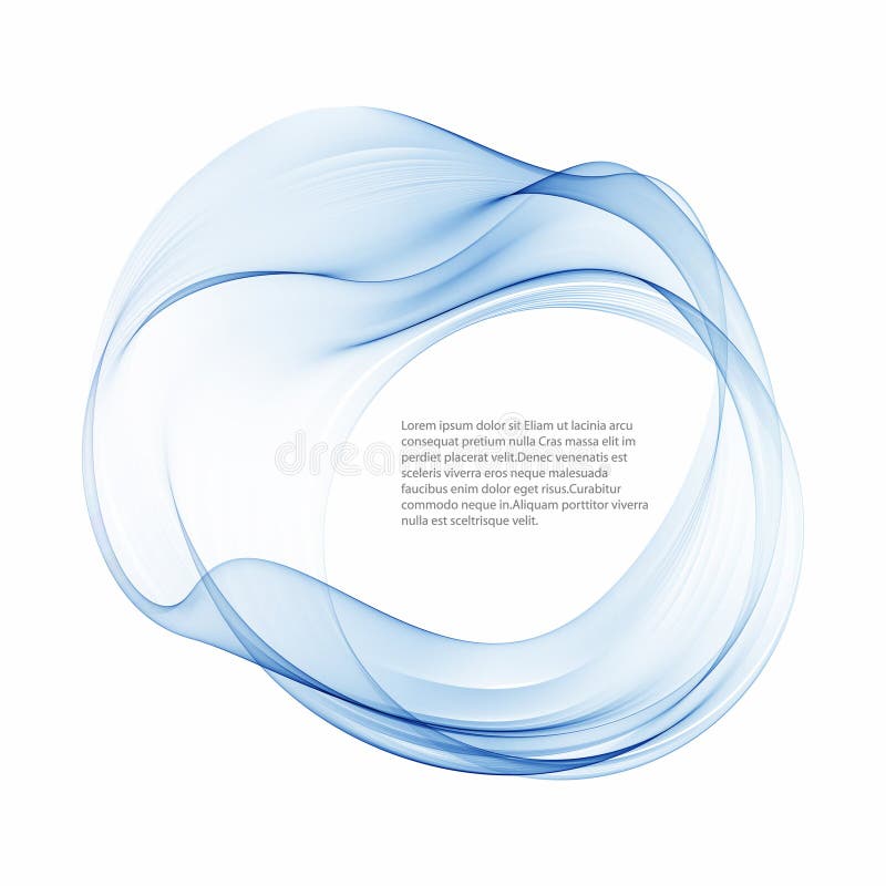 Wavy Abstract Design Element. Transparent Blue Lines in the Form of a ...