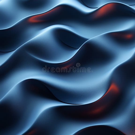Abstract Flowing Waves with Smooth Texture and Subtle Warm Light ...