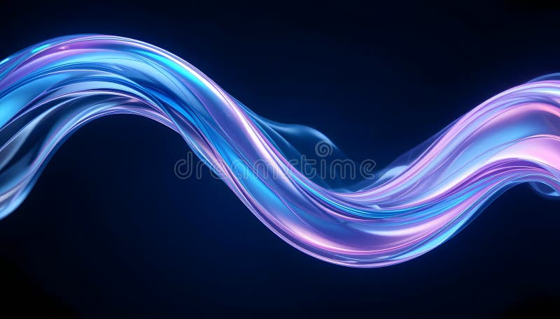 Wavy Abstract Gradient Ribbon Stock Illustration - Illustration of ...