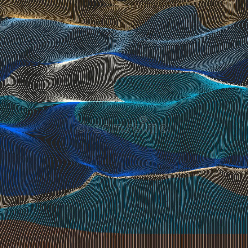 Wavy Abstract Graphic Design. Stock Image - Image of texture, decor ...