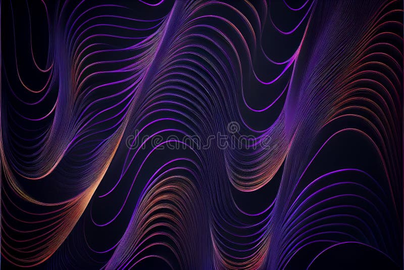 Wavy Abstract Lines Background. Distortion of Space Lines Stock ...