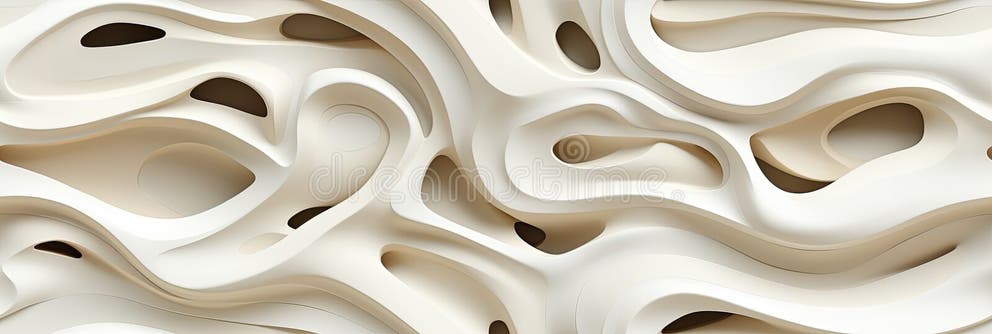 Wavy Abstract Pattern Texture with Volumetric 3d White Waves Lines on ...