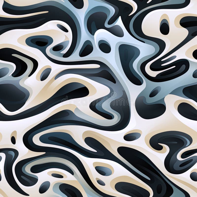Wavy Abstract Pattern Texture with Volumetric 3d White Waves Lines on ...