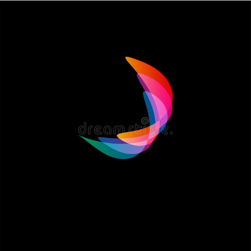 Wavy Abstract Vector Logo. Smooth Gradients and Colorful Cosmic and ...