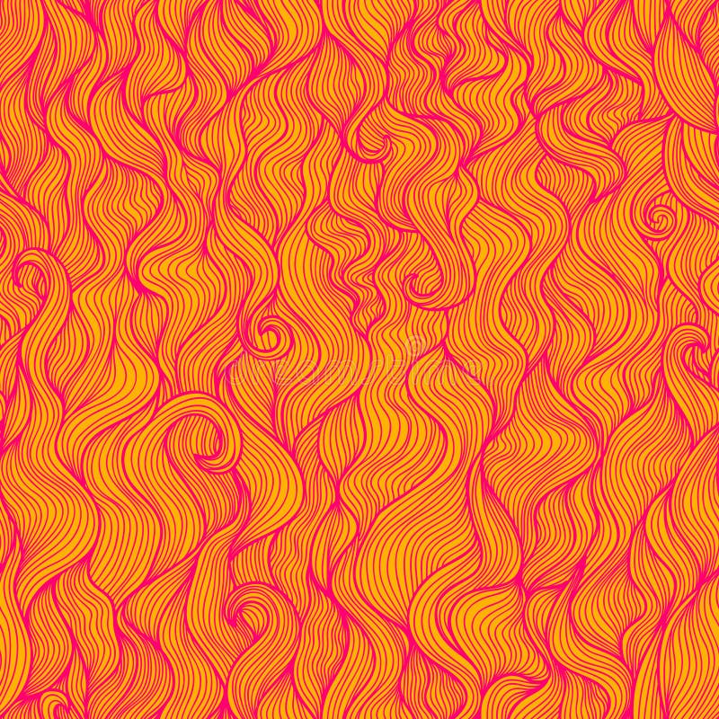 Orange Wavy Seamless Pattern Stock Vector - Illustration of arboreous ...