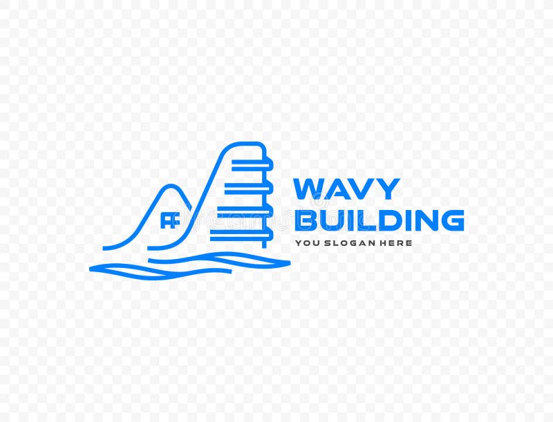 Wavy Architecture and Wave Shape Logo Design Stock Vector ...
