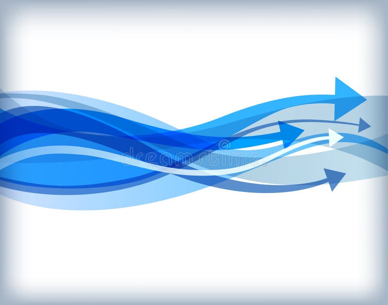 Wavy arrows stock vector. Illustration of blue, modern - 15050739
