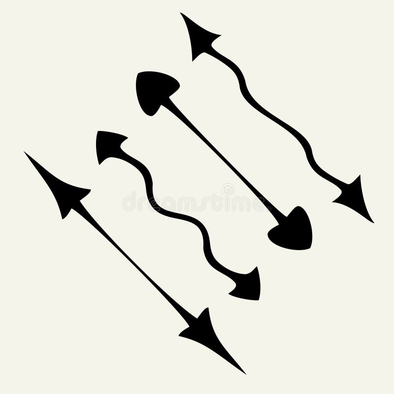 Wavy Up Arrows, Upward Curvy Arrows. Heat Arrows, Steam Moving Up ...