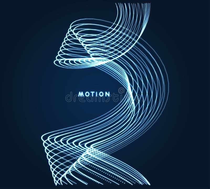 Wavy Background. Array with Dynamic Particles. Composition with Motion ...