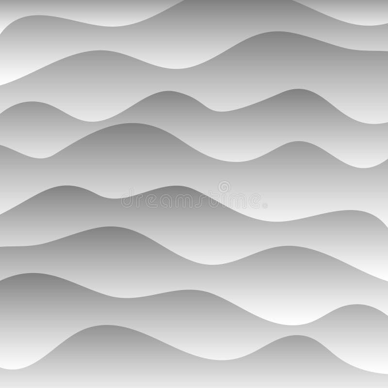 Wavy Background with Gradient. Black and White. Vector Illustration ...