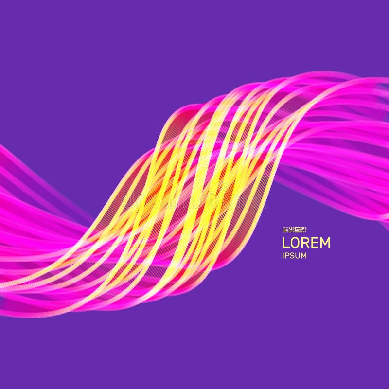 Wavy Background with Motion Effect. 3d Technology Style Stock Vector ...