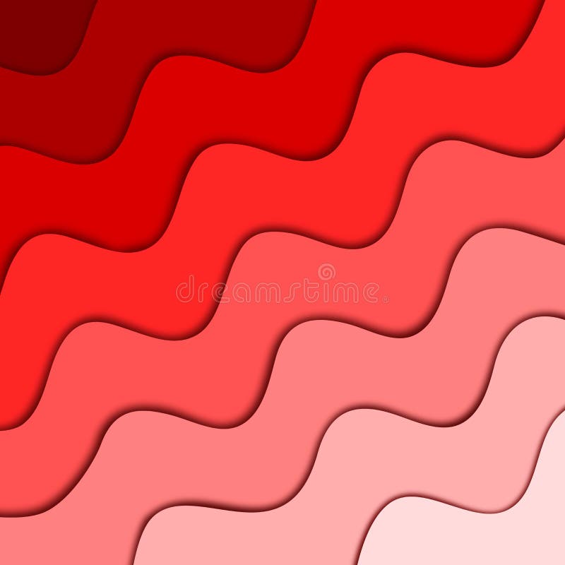 Wavy Background in Red Colors. Stock Illustration - Illustration of ...