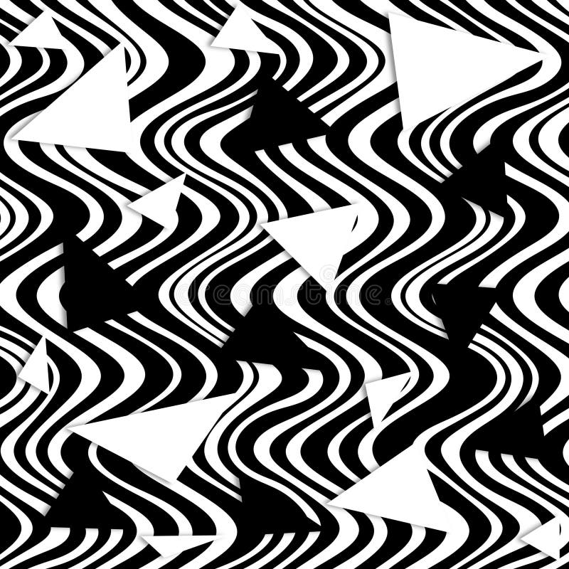 Wavy Background with Triangles Stock Illustration - Illustration of ...