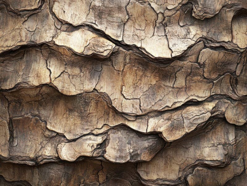 Wavy Bark Texture - Close Up of Nature S Abstract Art Stock Photo ...