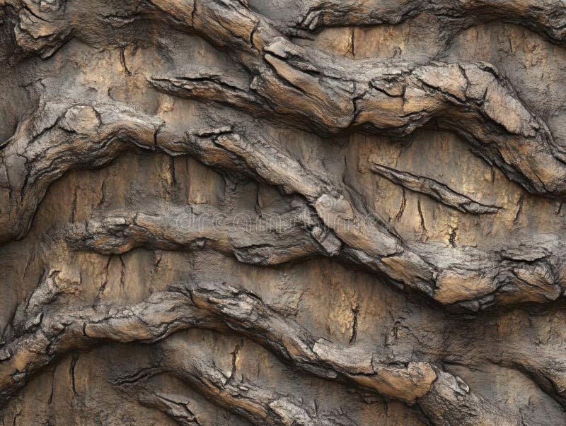 Wavy Bark Texture, a Seamless Pattern for Nature Inspired Designs Stock ...