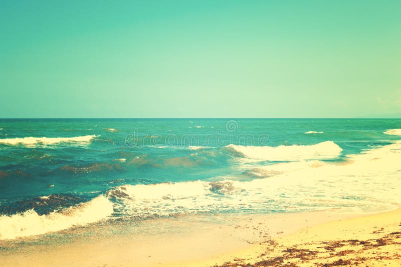 Wavy Beach stock photo. Image of turquoise, ocean, sand - 28287472