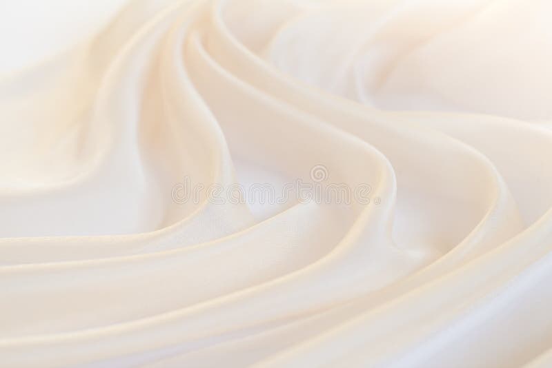Wavy Beige Organza Close-up Stock Image - Image of decorative ...
