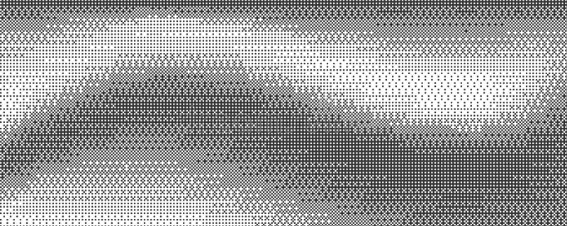 Wavy Bitmap Pattern Background with Pixel. Gradient Dotted Halftone ...