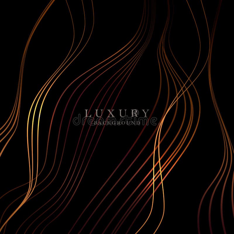 Wavy Black Composition with Thin Vertical Lines Stock Vector ...