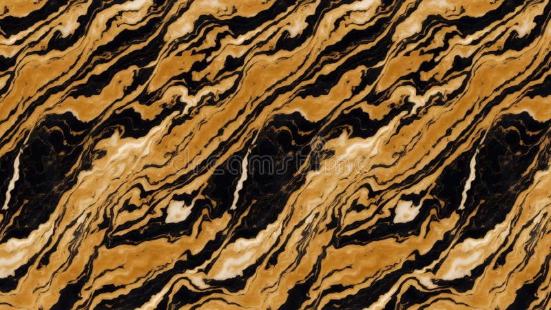 Wavy Black and Gold Marble Pattern Texture Stock Footage - Video of ...