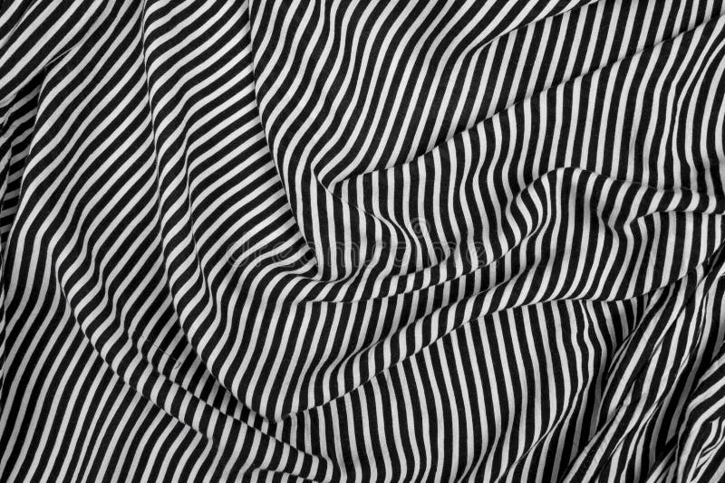 Wavy Black and White Stripes Pattern, Fabric Cloth Texture Stock Image ...