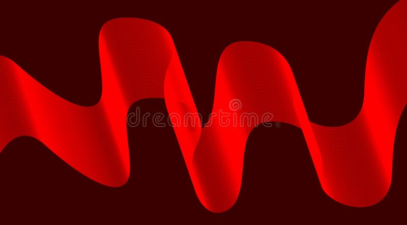 Wavy Blend Abstract Curved Background Red Color Stock Vector ...