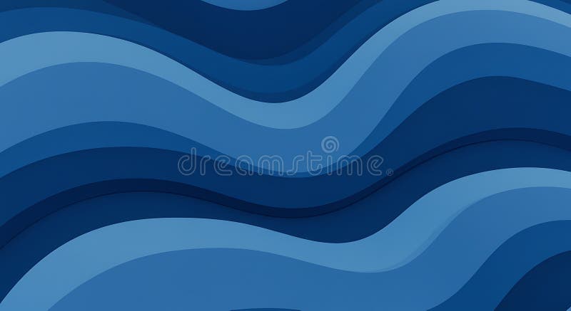 Wavy Blue Abstract Pattern with Fluid, Undulating Shapes in Varying ...