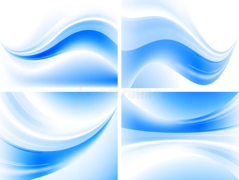 Wavy blue backgrounds stock vector. Illustration of abstract - 56584758