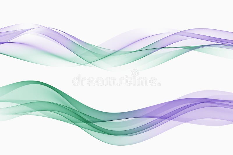 Wavy Blue Green Color Element,transparent Vector Design Element. Stock ...