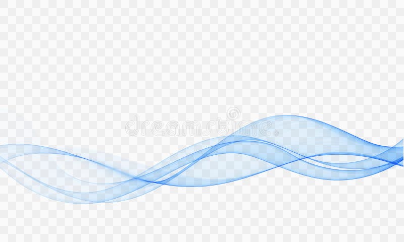 Wavy Blue Lines, Abstract Wave Flow. Stock Illustration - Illustration ...