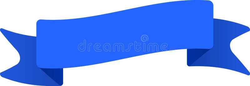 Wavy Blue Ribbon Floating on White Background, Perfect for Representing ...