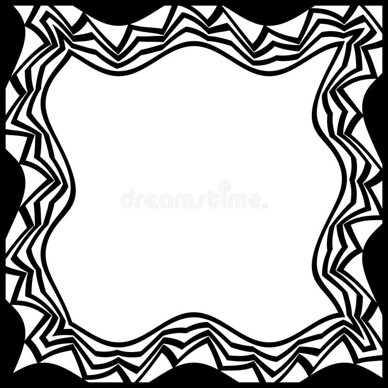 Wavy border stock illustration. Illustration of white, square - 621013