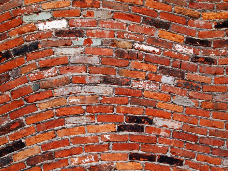 Wavy Brick Wall Background stock photo. Image of style - 40648402