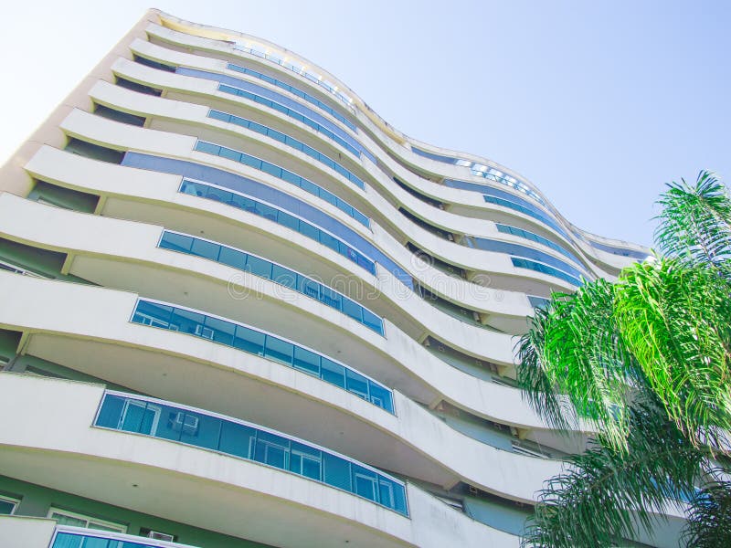 Wavy Building and Sky Reflection Stock Photo - Image of architecture ...