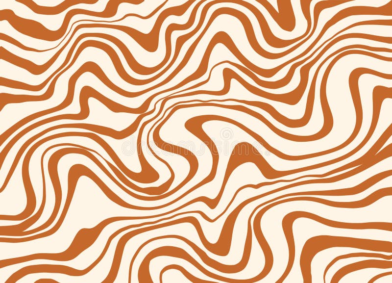Wavy Caramel or Honey Pattern. Vector Swirl Peanut Abstract Background ...