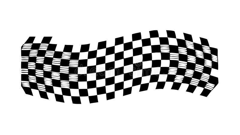 Wavy Checkerboard Pattern, Black and White Dynamic Texture, Abstract ...