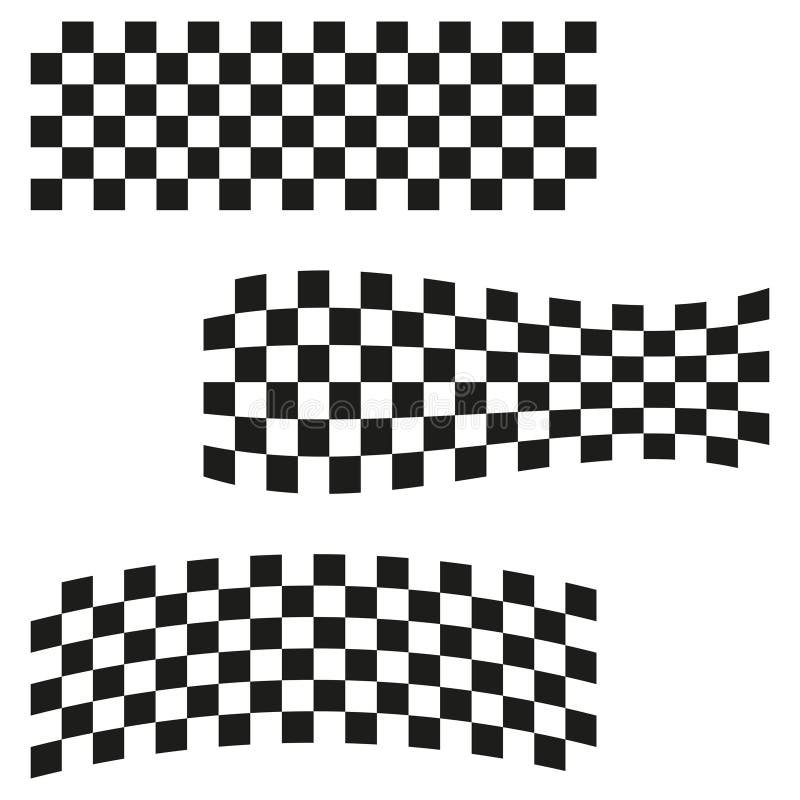 Wavy Checkerboard Pattern. Racing Flag Texture. Abstract Geometric Grid ...
