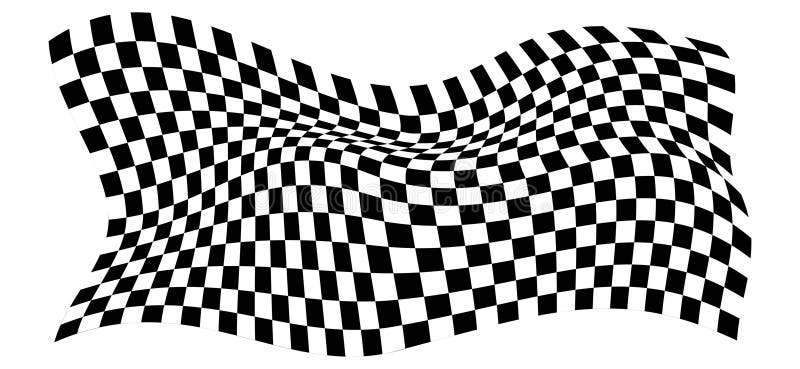 Wavy Checkerboard Visual Distortion Illusion. Chess Board Stock Vector ...
