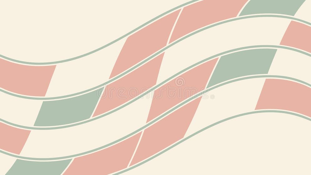 Wavy Checkered Pattern in a Muted Pastel Color Scheme, Vector Design ...