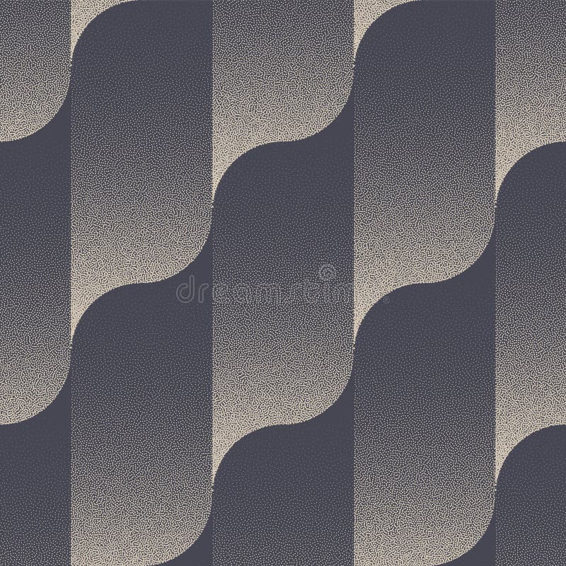 Wavy Chequered Grid Seamless Pattern Trendy Dotted Abstract Vector ...