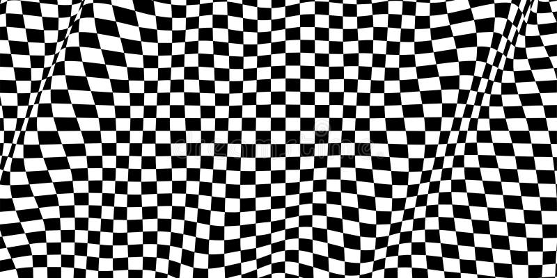 Wavy Chess Board. Chessboard Concept. Wave Distortion Effect. Vector ...
